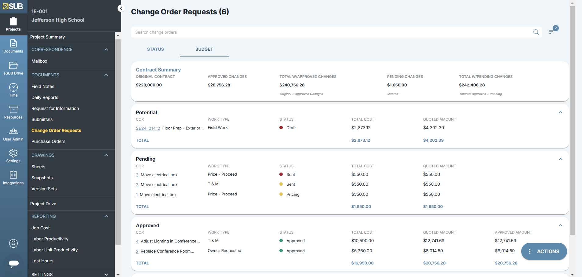 Construction Management Software - eSUB Cloud